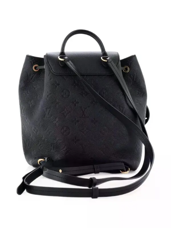 LOUIS VUITTON Montsouris Nm Monogram Empreinte Leather Pm Backpack - Black