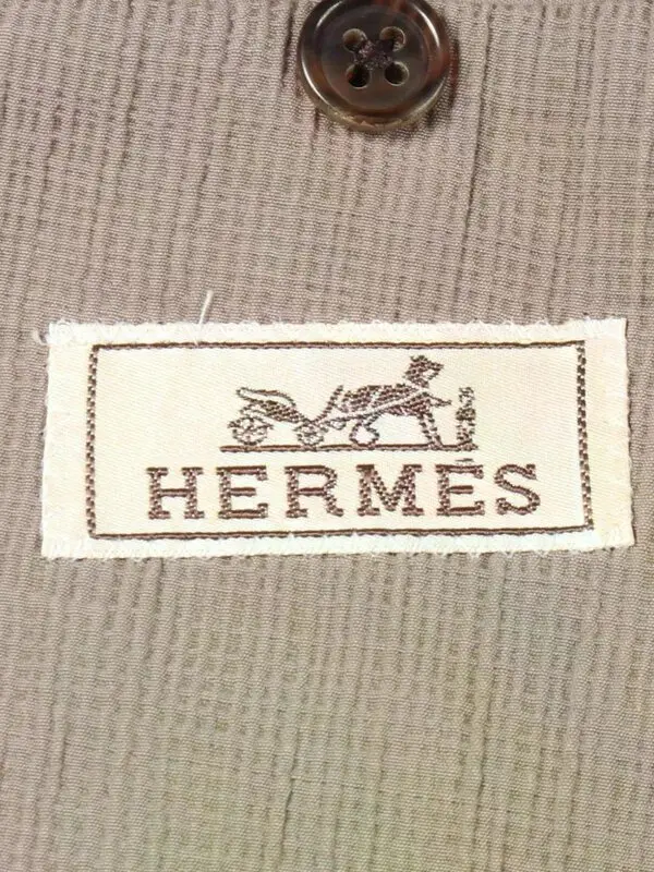 Hermès 1990-2000s Seersucker Button-up Jacket