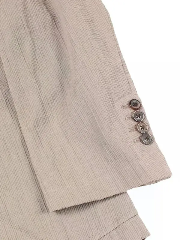 Hermès 1990-2000s Seersucker Button-up Jacket