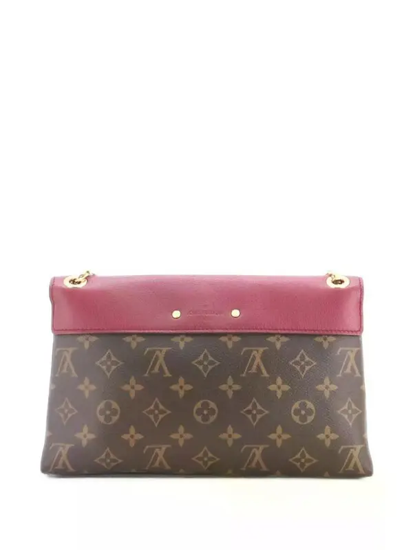 LOUIS VUITTON Pallas Chain Monogram Canvas And Calfskin Shoulder Bag - Brown