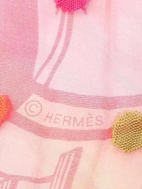Hermès 2020s Transforming Cars Scarf - Pink
