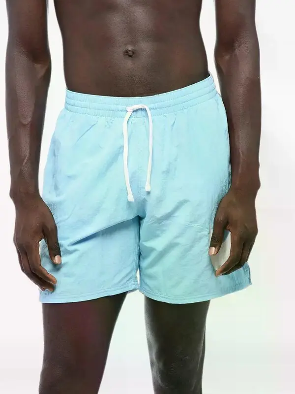 Nike Logo-print Drawstring Swim Shorts - Blue