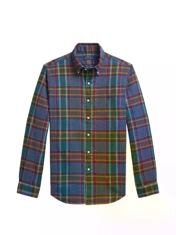 Polo Ralph Lauren Plaid Brushed-flannel Shirt - Blue