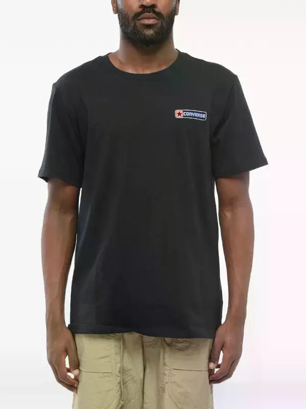 CONVERSE Logo-print Cotton T-shirt - Black