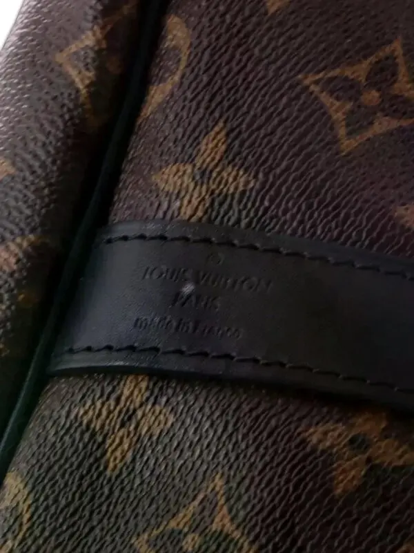 LOUIS VUITTON Keepall Bandouliere Bag Macassar Monogram Canvas 55 Travel Bag