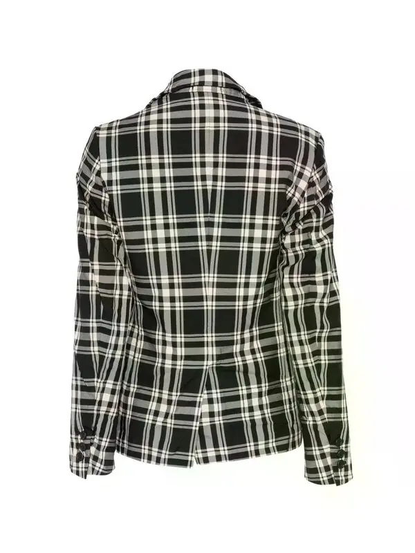Comme Des Garçons Check Single-breasted Blazer - Black