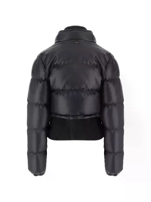 Just Cavalli Quilted Ribbed-knit Jacket - Black