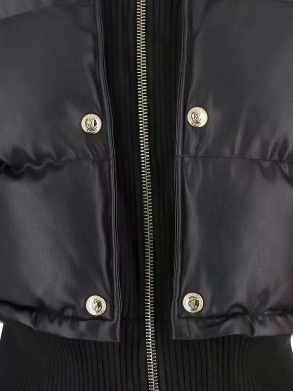 Just Cavalli Quilted Ribbed-knit Jacket