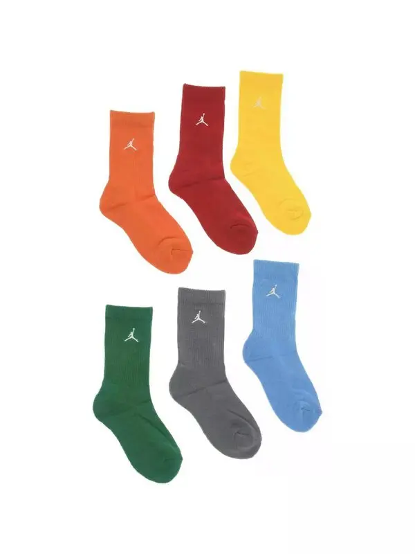 Nike Air Jordan Logo-embroidered Socks - Orange