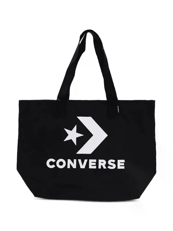 CONVERSE Large Star Chevron Logo-print Tote Bag