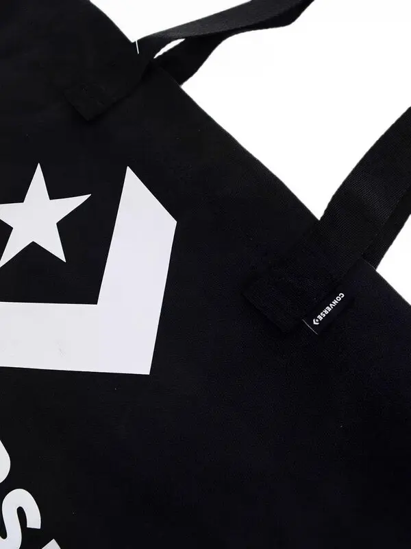 CONVERSE Large Star Chevron Logo-print Tote Bag