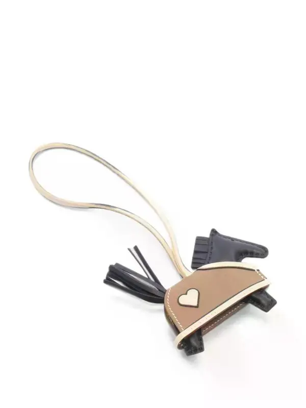 Hermès Pm Rodeo Heart Bag Charm - Black