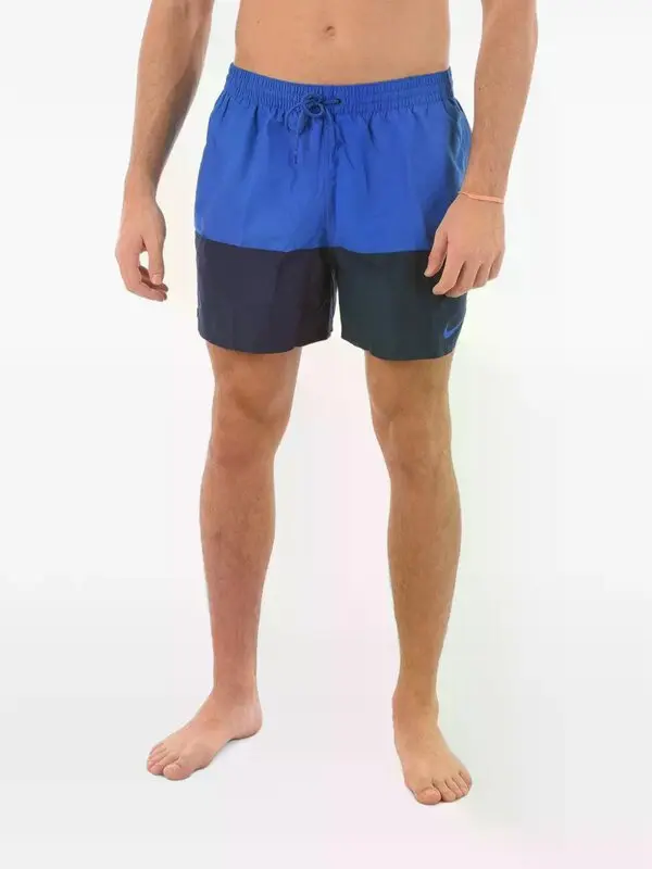 Nike Logo-print Elasticated-waist Swim Shorts - Blue