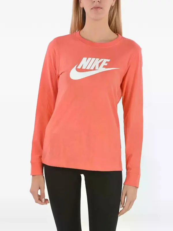 Nike Logo-print Long-sleeve T-shirt - Orange