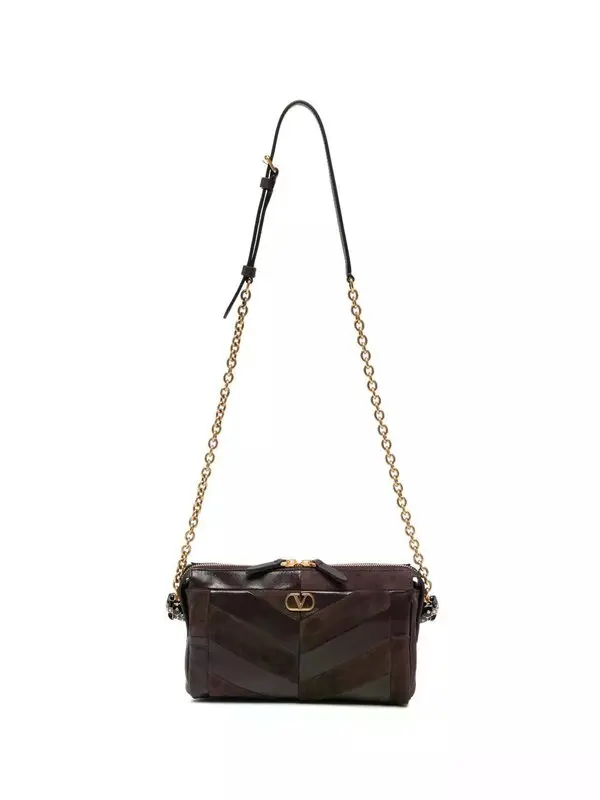 Valentino Garavani Panthea Small Shoulder Bag In Suede And Nappa Leather