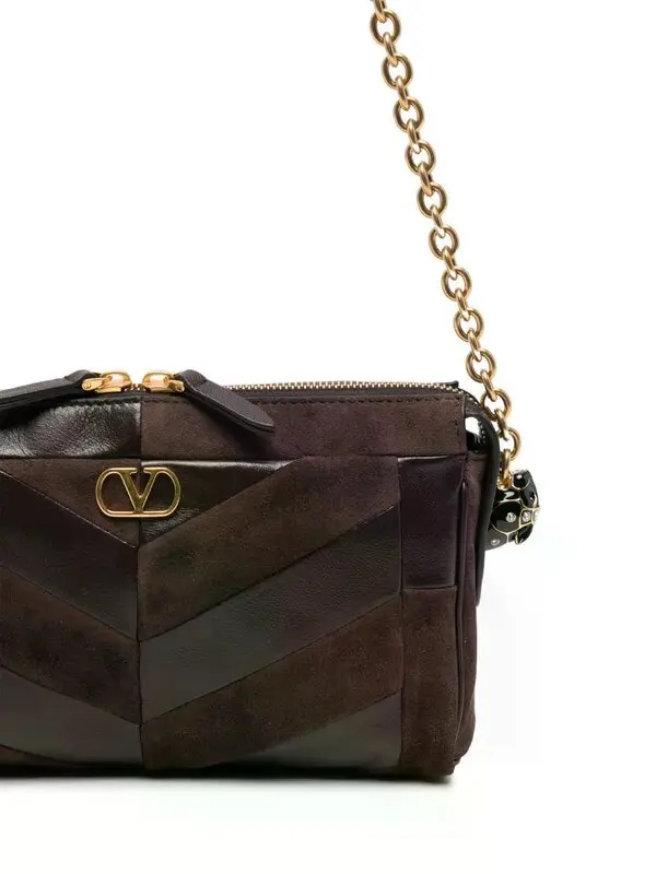 Valentino Garavani Panthea Small Shoulder Bag In Suede And Nappa Leather