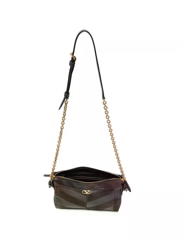 Valentino Garavani Panthea Small Shoulder Bag In Suede And Nappa Leather