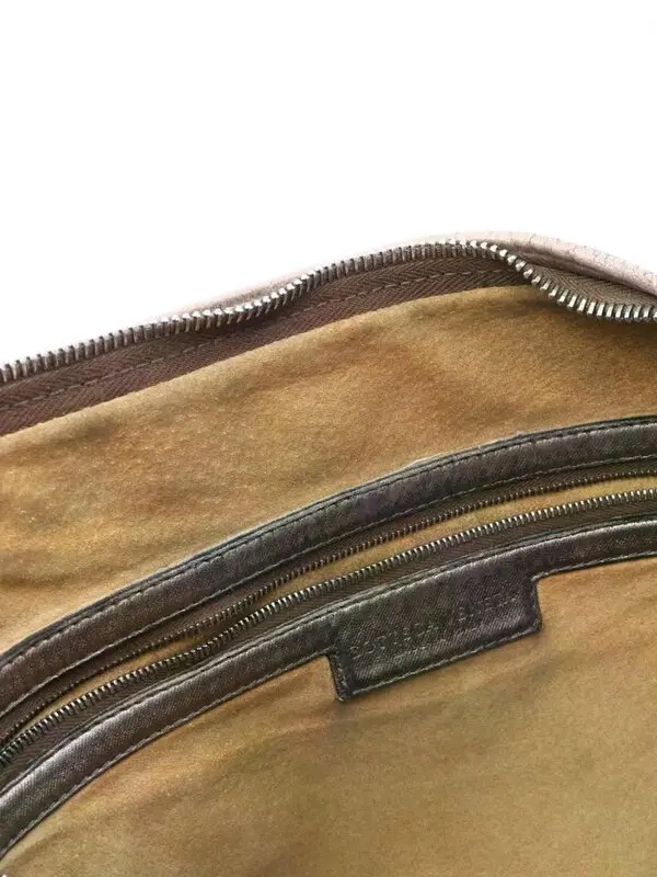 Bottega Veneta 2000s Intrecciato Shoulder Bag - Brown