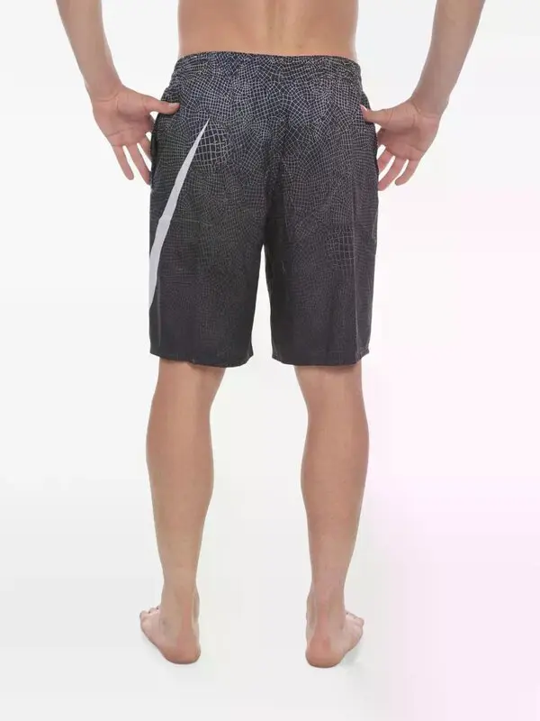 Nike Boxer Grid-print Logo-print Swim Trunks