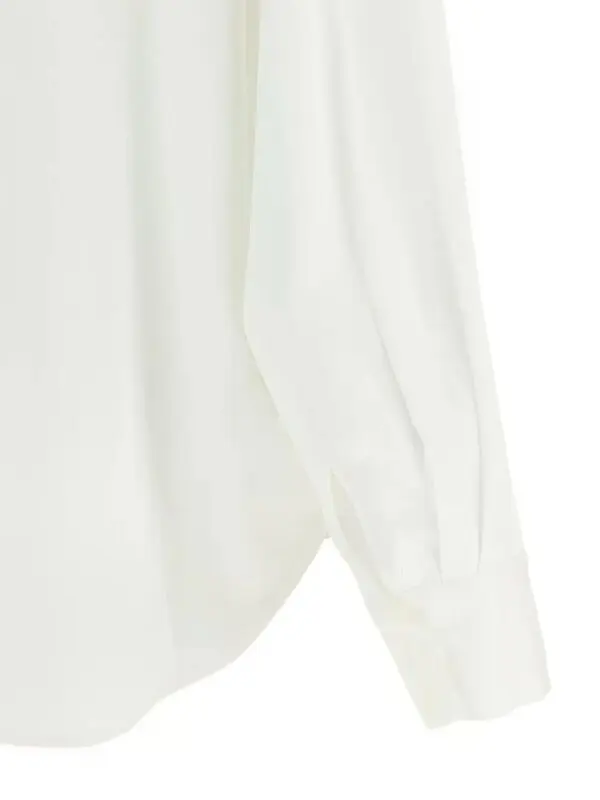 NUDE Asymmetrical-hem V-neck Blouse
