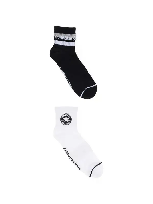 CONVERSE Chuck Taylor Ribbed Crew Socks Two Pack - Black
