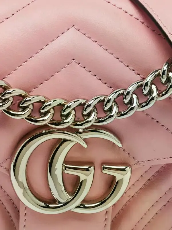 Gucci Gg Marmont Matelassé Shoulder Bag - Pink