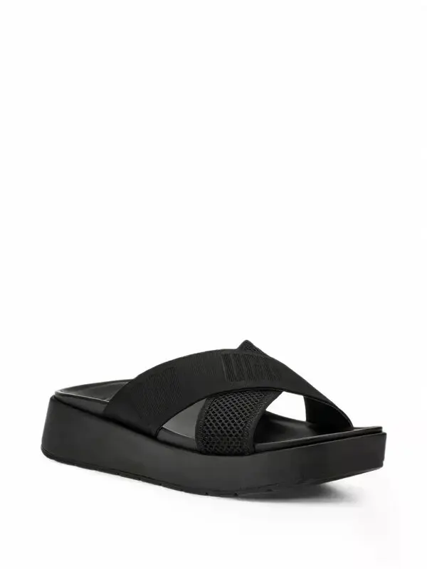 UGG Emily Mesh Crossover Platform Sandals - Black