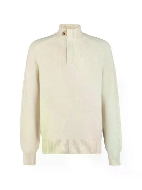 TOD'S Half-zip Pullover In Cashmere - Neutrals