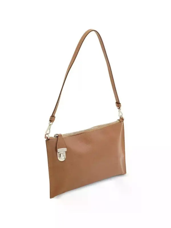 Prada Saffiano Leather Shoulder Bag - Brown