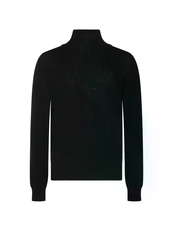 Rick Owens Ribbed-knit Roll-neck Sweater - Black