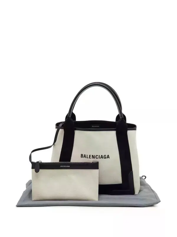 Balenciaga Small Cabas Leather-trim Tote Bag