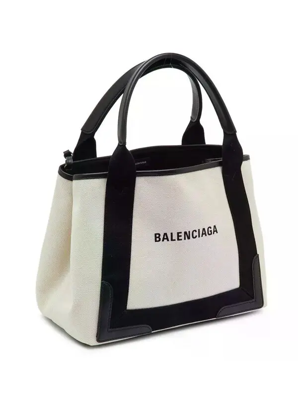 Balenciaga Small Cabas Leather-trim Tote Bag