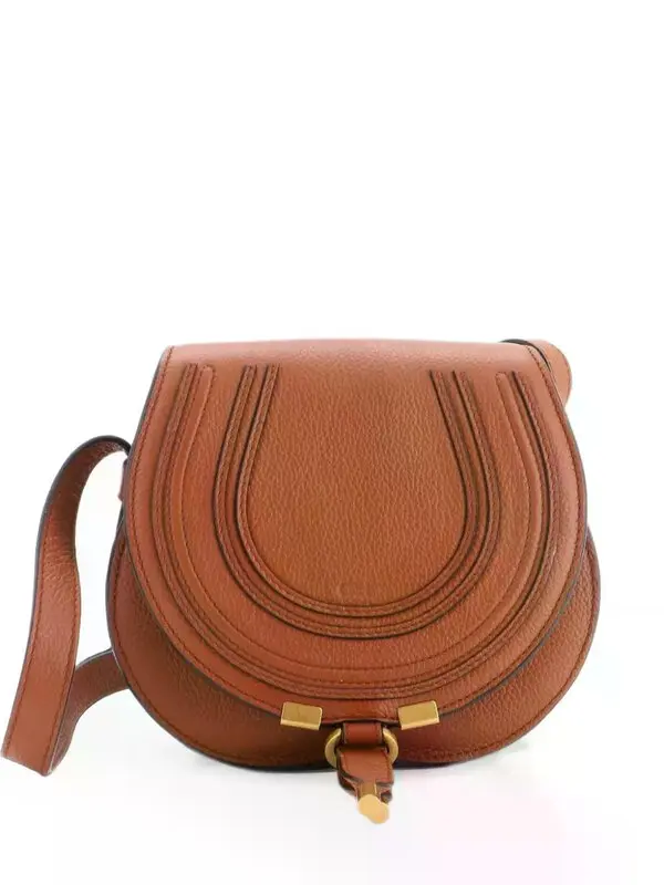 Chloé Marcie Leather Small Crossbody Bag - Brown