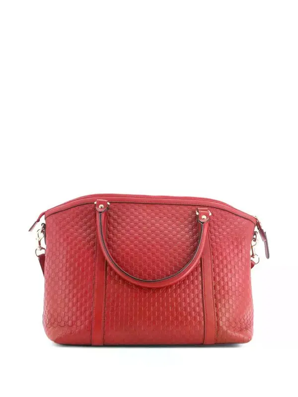 Gucci Britt Convertible Dome Satchel - Red