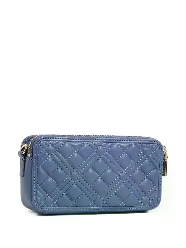 Moschino Quilted Logo-plaque Clutch Bag