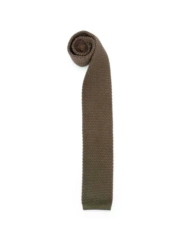 Brunello Cucinelli Knitted Silk Tie - Green