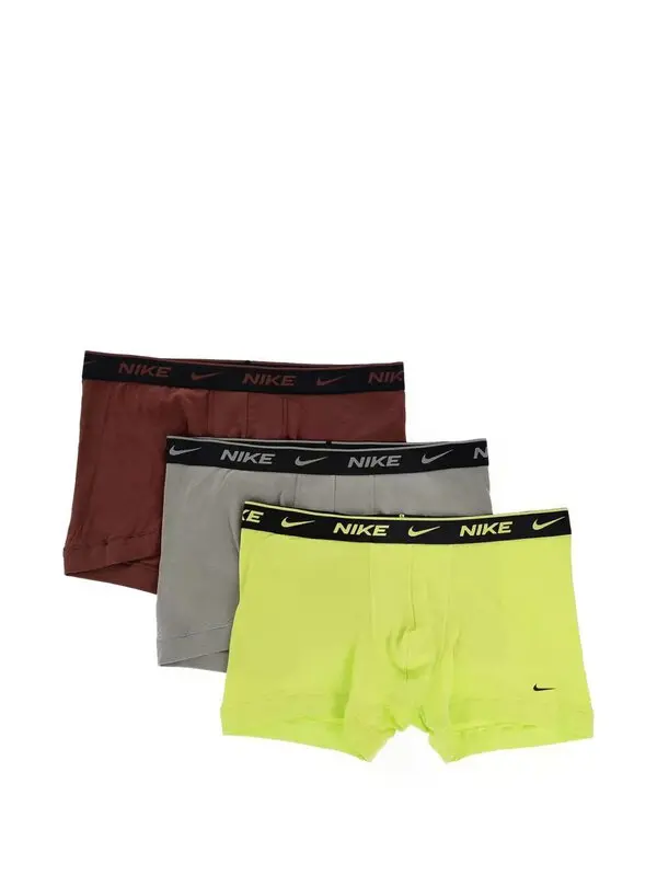 Nike Logo-waistband Stretch-cotton Boxers - Green