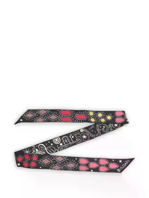 BVLGARI Shelley Printed Scarf - Black
