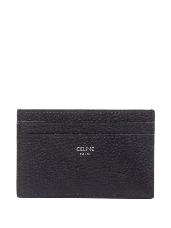 Celine 2020s Grained Card Holder - Black