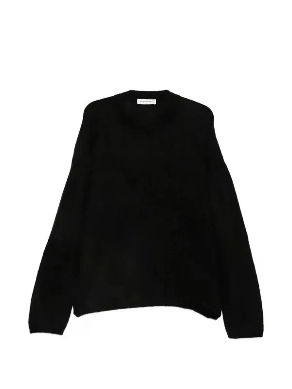 THE FRANKIE SHOP Oversized Crew Neck Sweater - Black