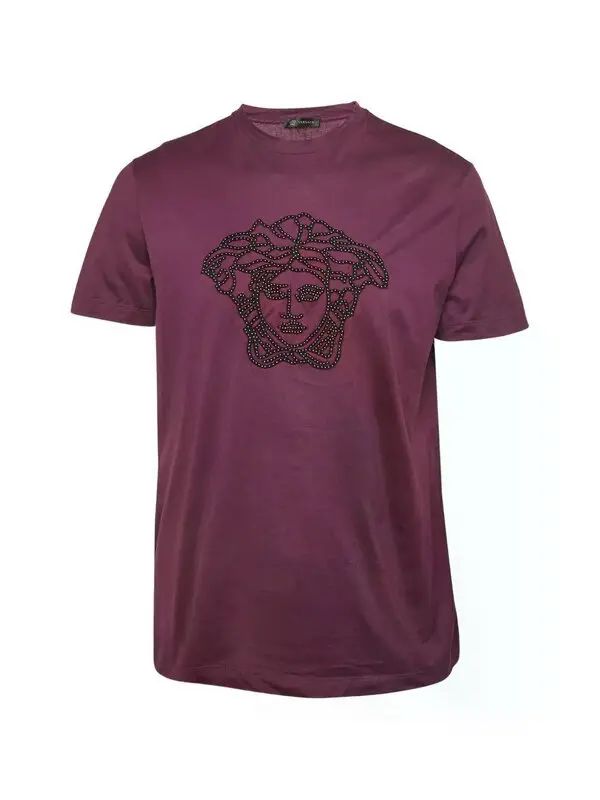 Versace Medusa Appliqué T-shirt - Purple