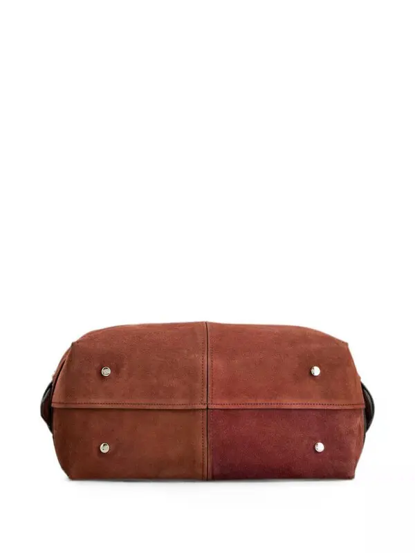 TOD'S Small Crocodile-effect Suede Tote Bag
