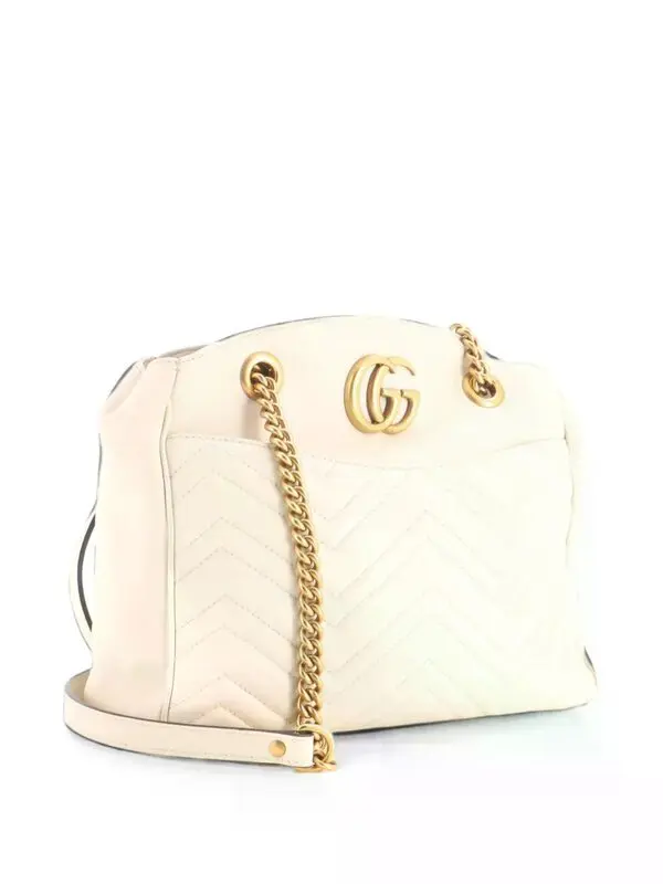 Gucci Gg Marmont Chain Tote Matelasse Leather Medium Shoulder Bag