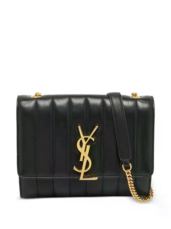 Saint Laurent Medium Vicky Quilted Shoulder Bag - Black