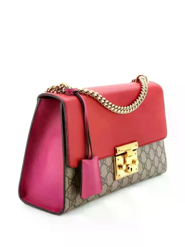 Gucci Padlock Gg Coated Canvas And Leather Medium Shoulder Bag