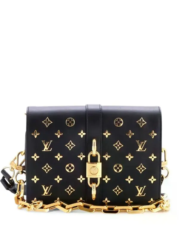 LOUIS VUITTON Rendez-vous Monogram Metal Calfskin Shoulder Bag - Black
