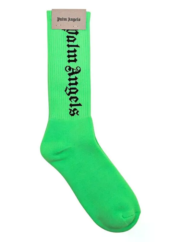 Palm Angels Logo Socks - Green