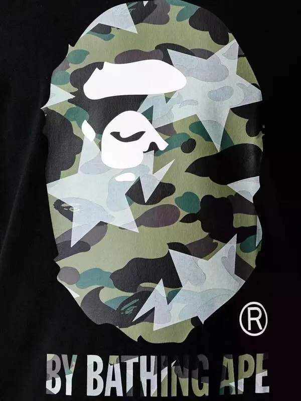 A BATHING APE Sta Over Print 1st Camo Camouflage-print T-shirt - Black