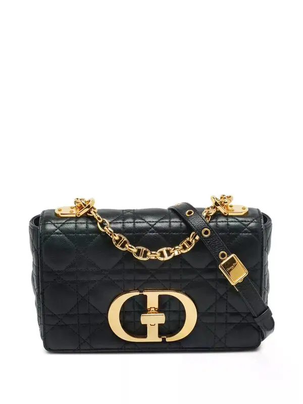 Dior 2020 Caro Cannage Shoulder Bag - Black