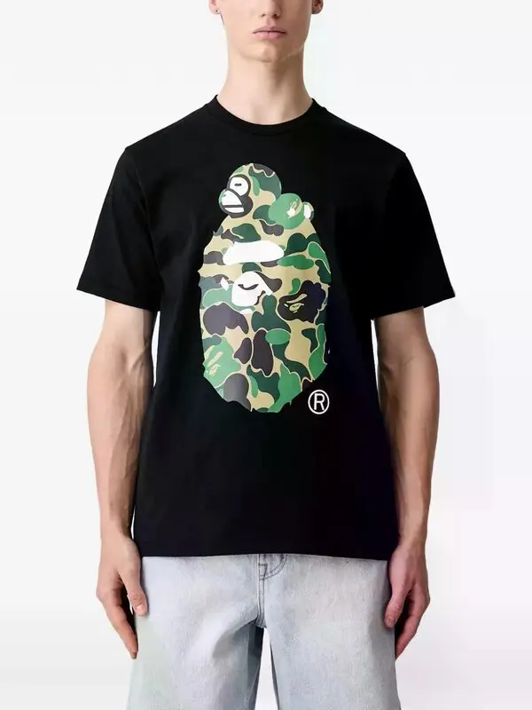 A BATHING APE Abc Camo Big Ape Head T-shirt - Black